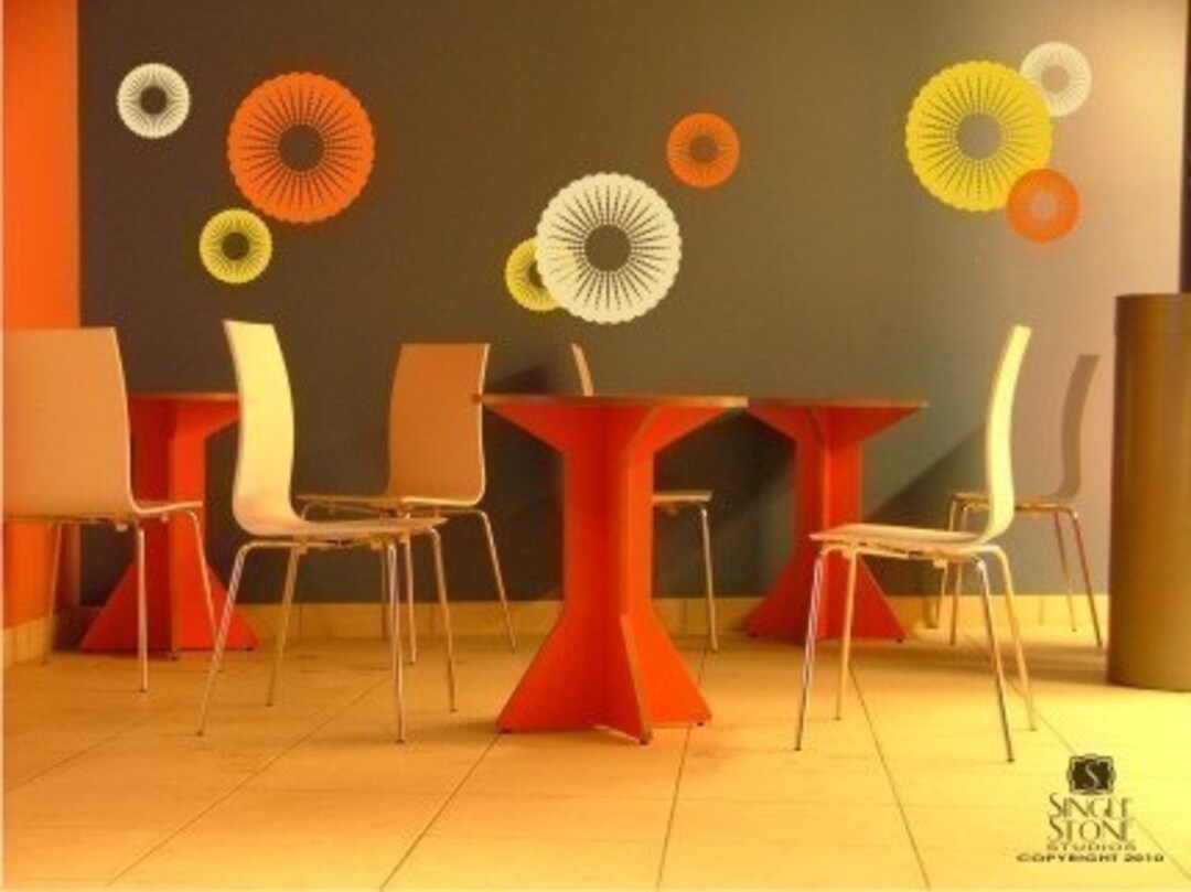 Wall Decals Funky Circles Vinyl Stickers Art Graphics Custom Home Decor ...