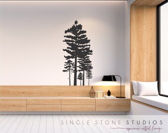 Pine Tree Wall Decal | Etsy