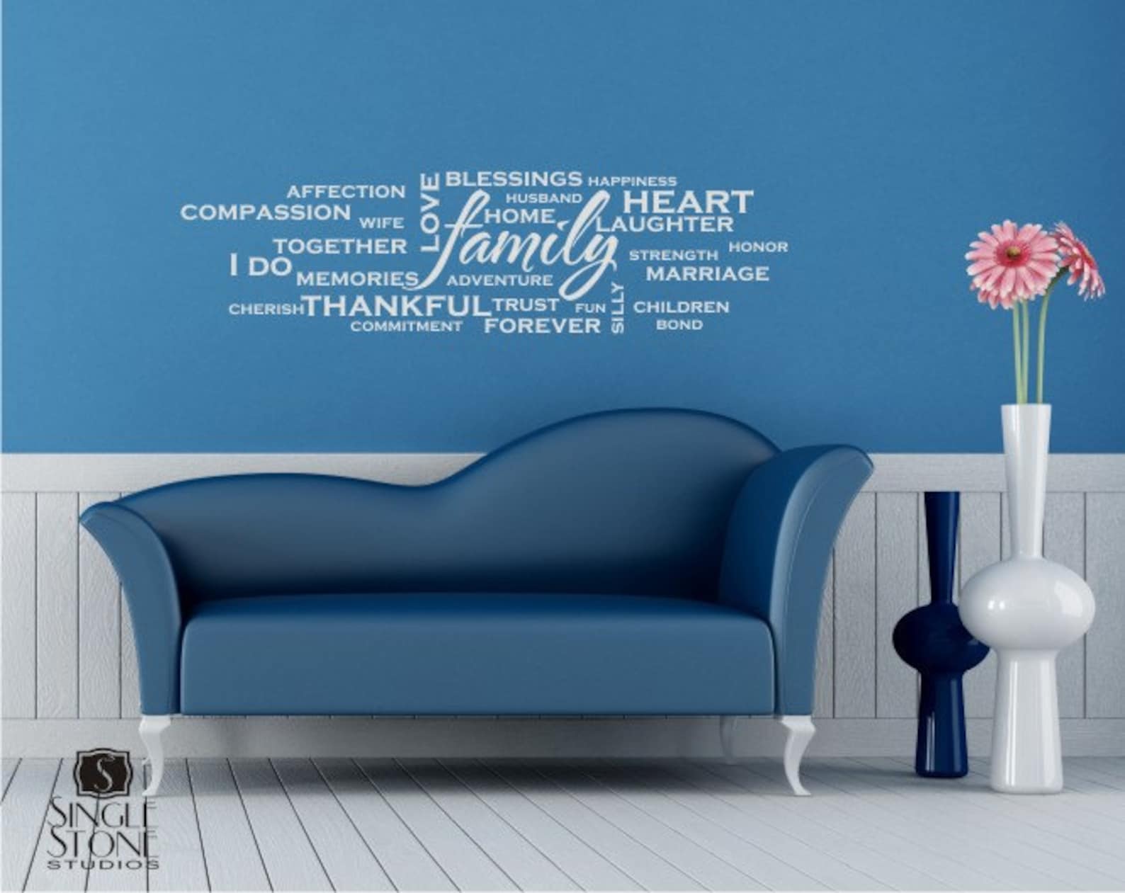 Family Wordle Wall Decals Vinyl Wall Stickers Art Words Quote - Etsy