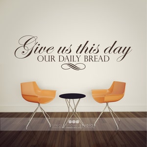 Daily Bread Wall Decal Scripture - Vinyl Wall Words Stickers Art Custom ...