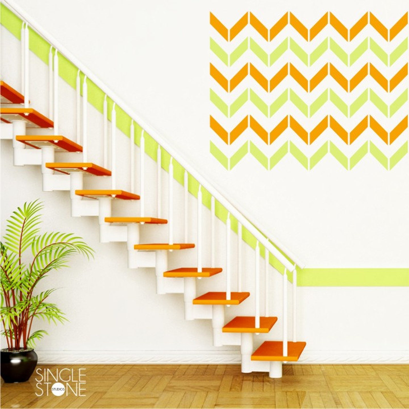 Wall Decals Chevron Pattern smaller Design Vinyl Art - Etsy