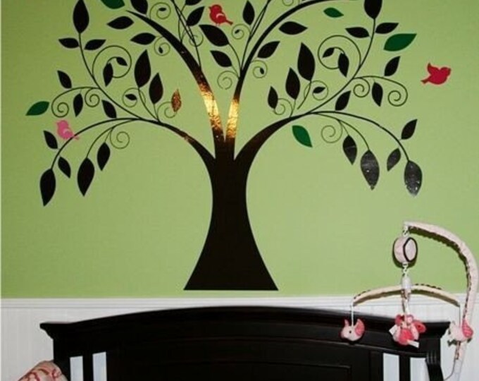 Whimsical Tree - Vinyl Text Wall Words Decals Stickers Art Graphics - Etsy