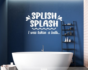 Splish Splash Bath Wall Decal Sticker - Etsy