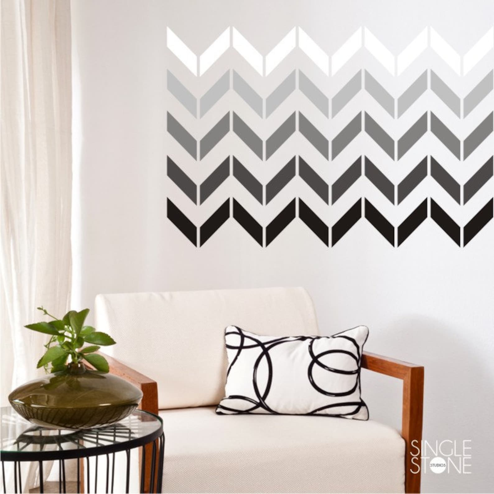 Wall Decals Chevron Pattern smaller Design Vinyl Art - Etsy