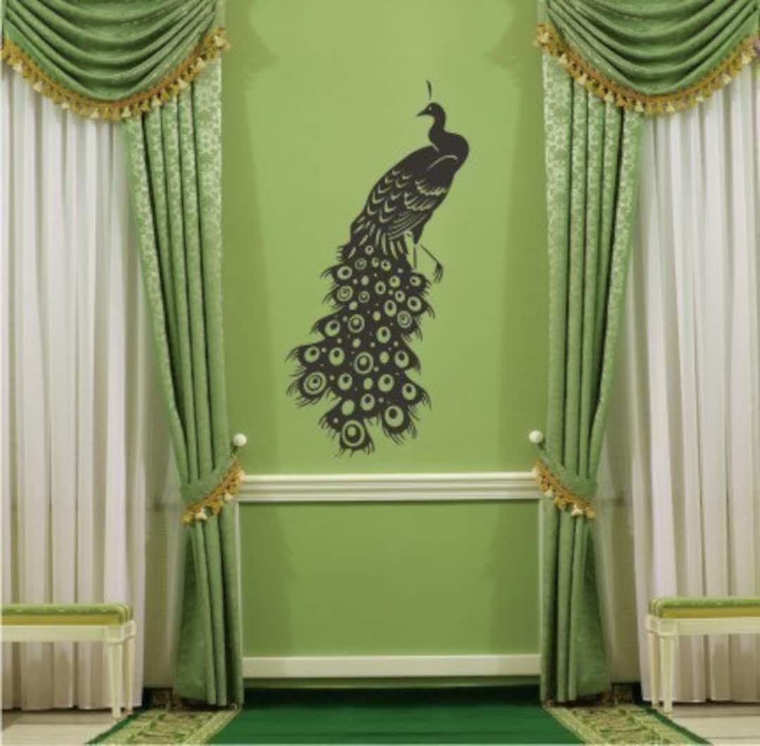 Peacock Wall Decal Vinyl Wall Stickers Art Graphics Custom Home Decor ...