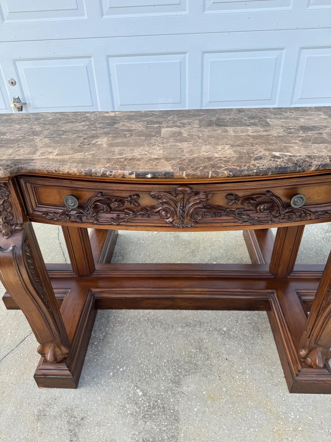 Elegant Entry Console Table Marble Top With Mirrors - Etsy