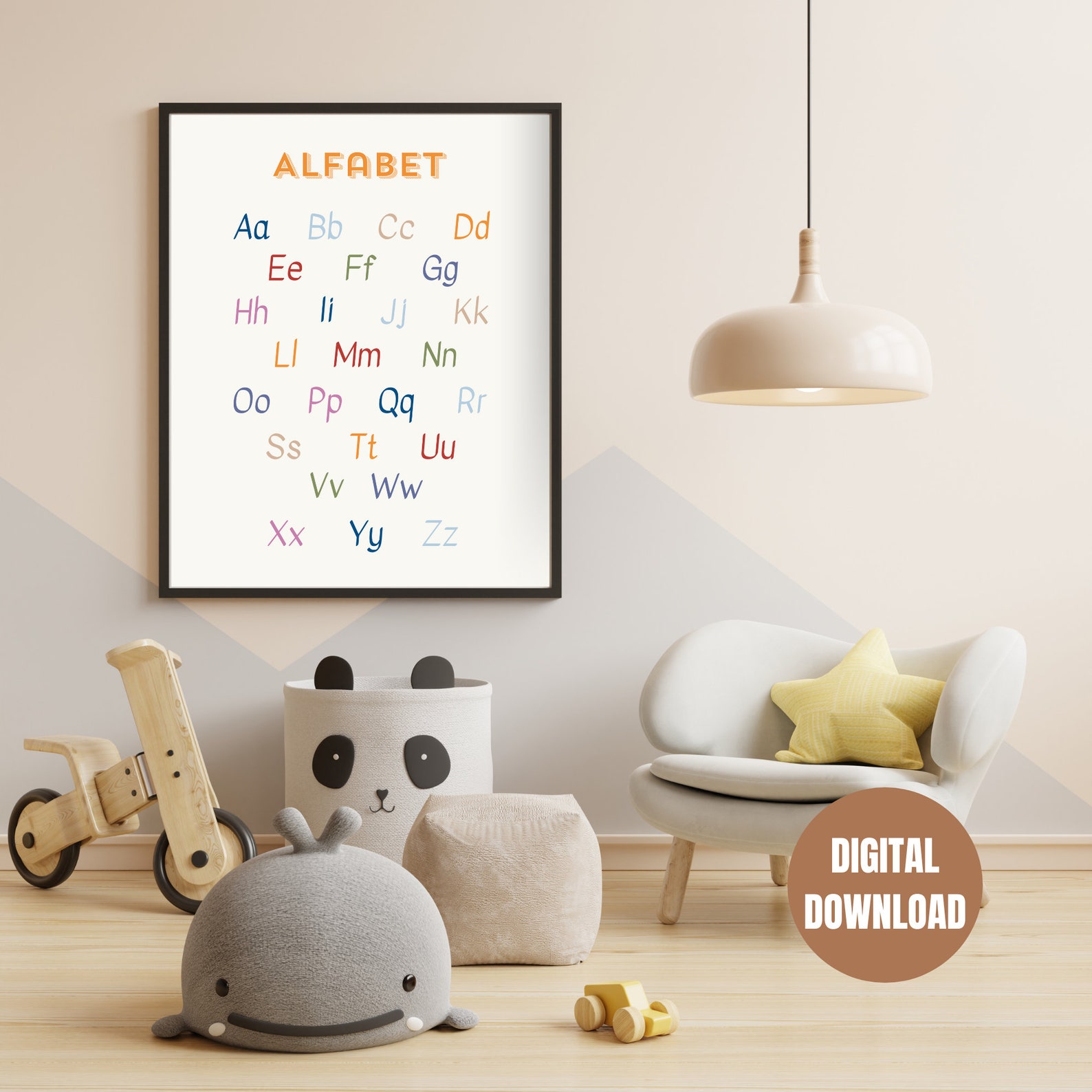Printable Dutch Alphabet Poster, Montessori, Education, Colorful ...