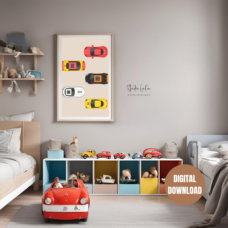 Printable Fast Race Cars Print for Kids Room - Racing, Race Cars ...