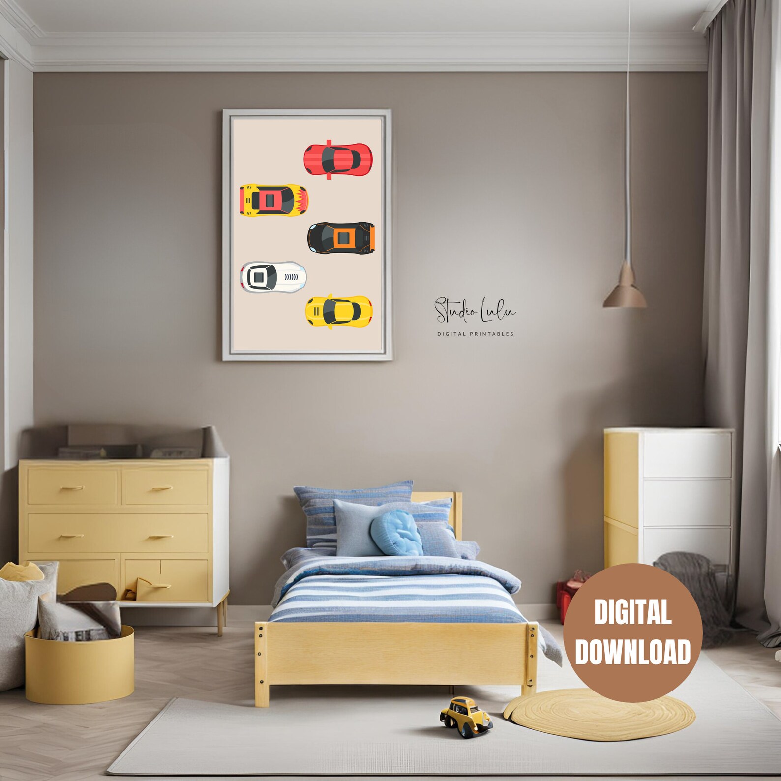 Printable Fast Race Cars Print for Kids Room - Racing, Race Cars ...