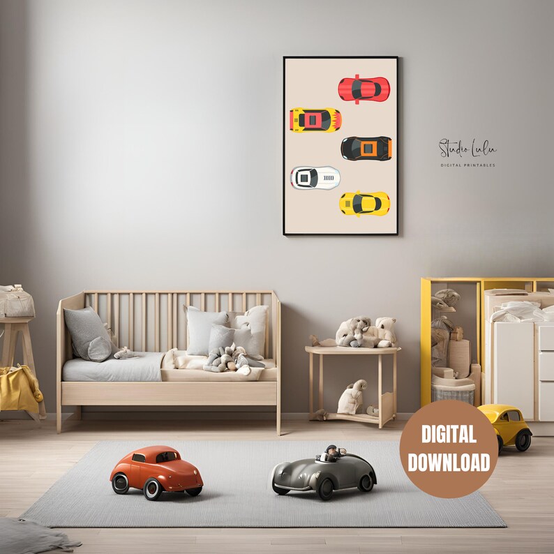 Printable Fast Race Cars Print for Kids Room - Racing, Race Cars ...
