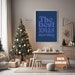 Printable Dark Blue Christmas Poster, Typography, the Best Xmas Morning ...