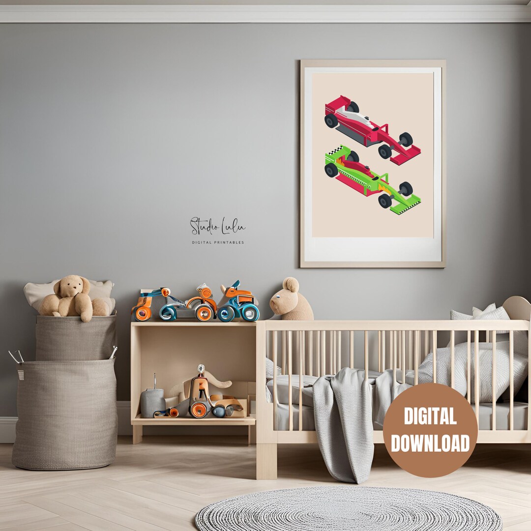Printable Formula One Race Cars Print for Kids Room Racing, Formula One ...