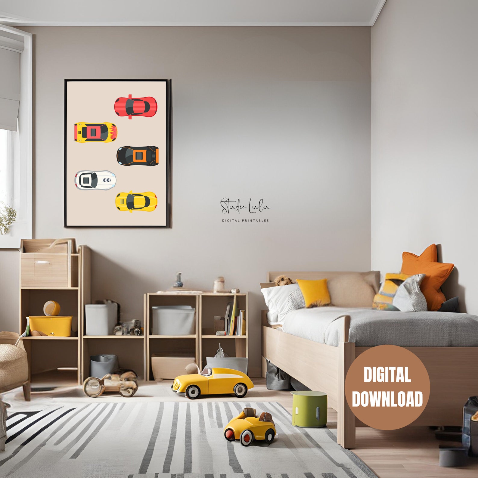 Printable Fast Race Cars Print for Kids Room - Racing, Race Cars ...