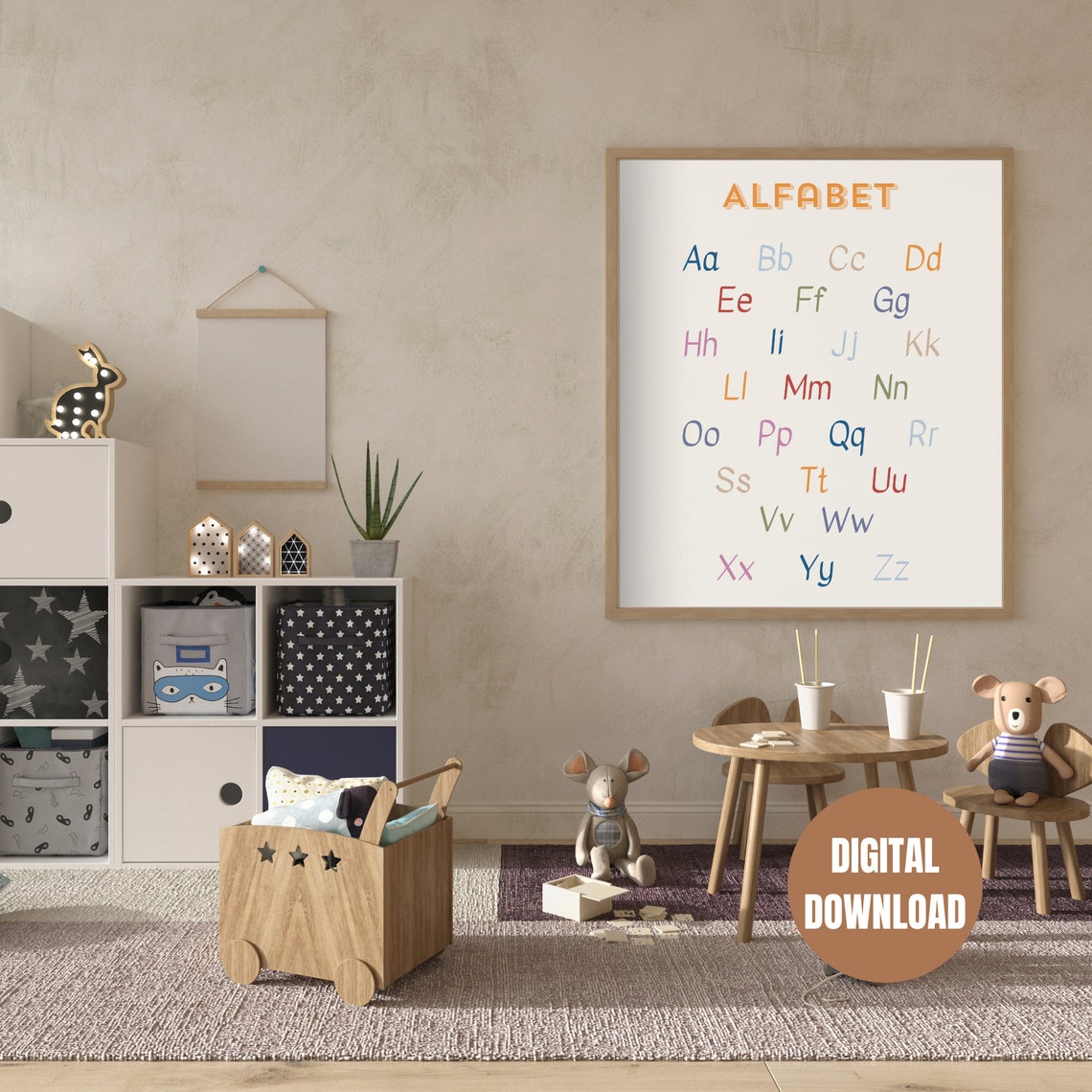 Printable Dutch Alphabet Poster, Montessori, Education, Colorful ...