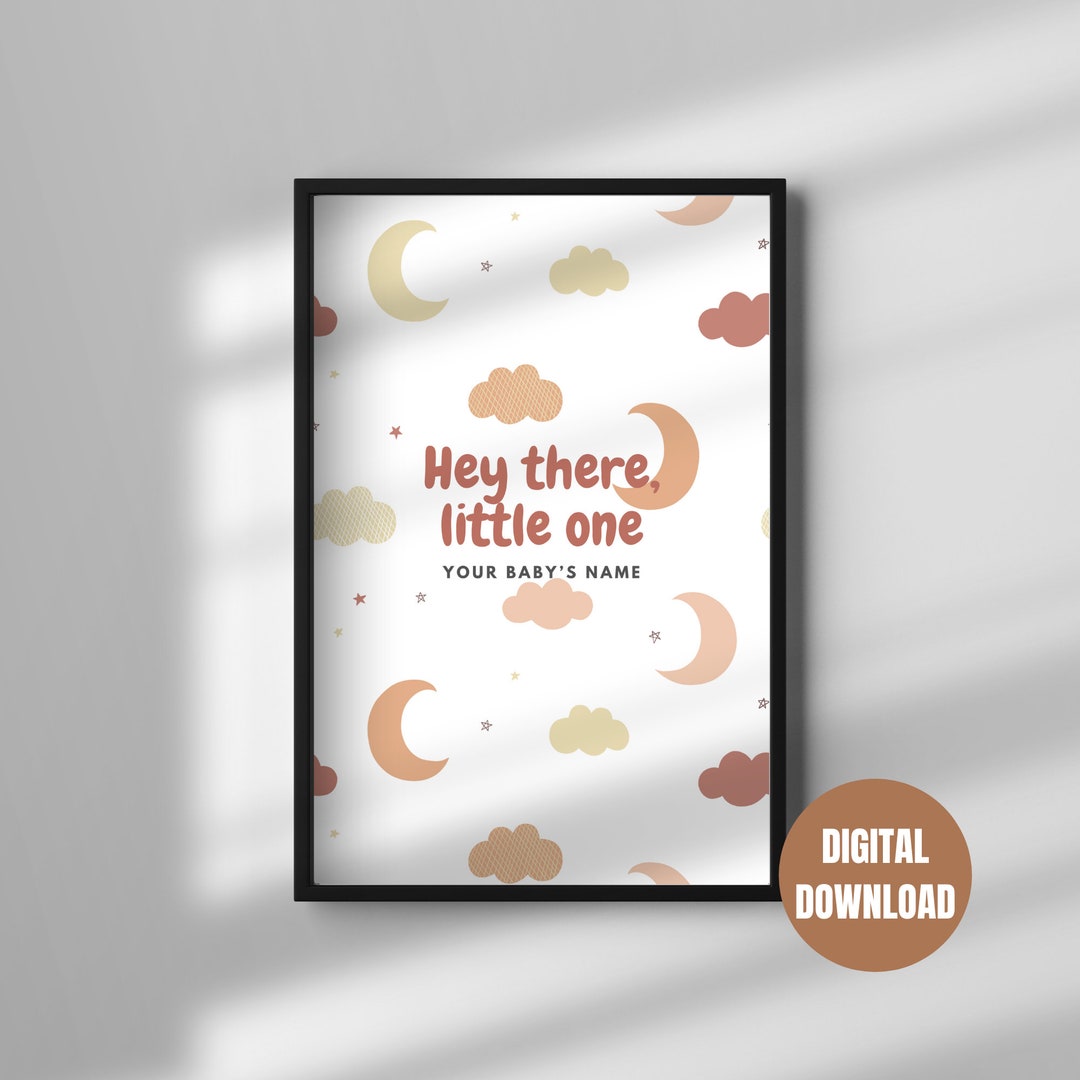 Custom Printable Baby Name Poster, Baby Wall Art, Nursery, Personalized ...