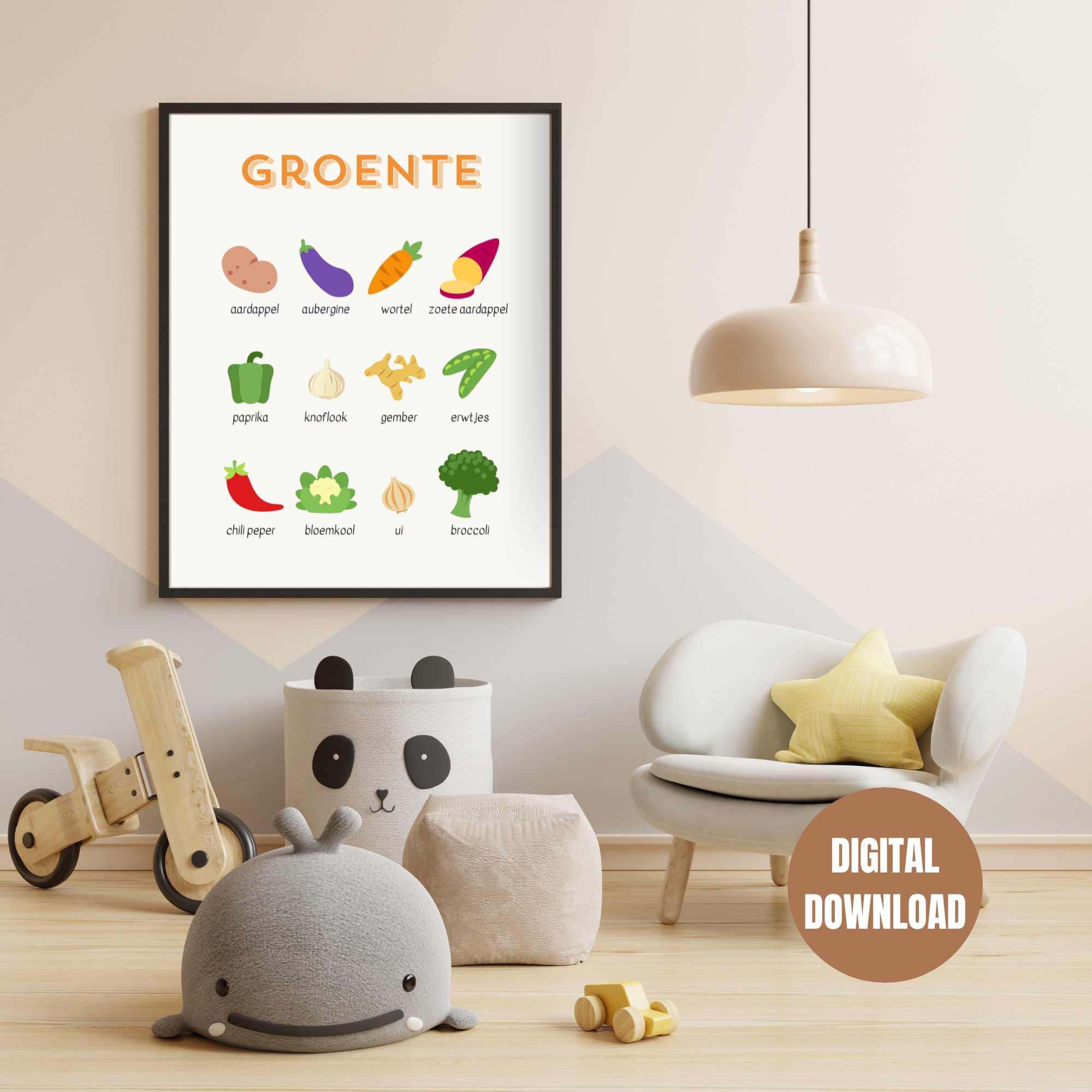 Printable Dutch Vegetables Poster, Montessori, Education, Colorful ...