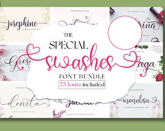 Aesthetic Font Bundle, Display Font, Cricut Font, Vintage Font, Lovely ...