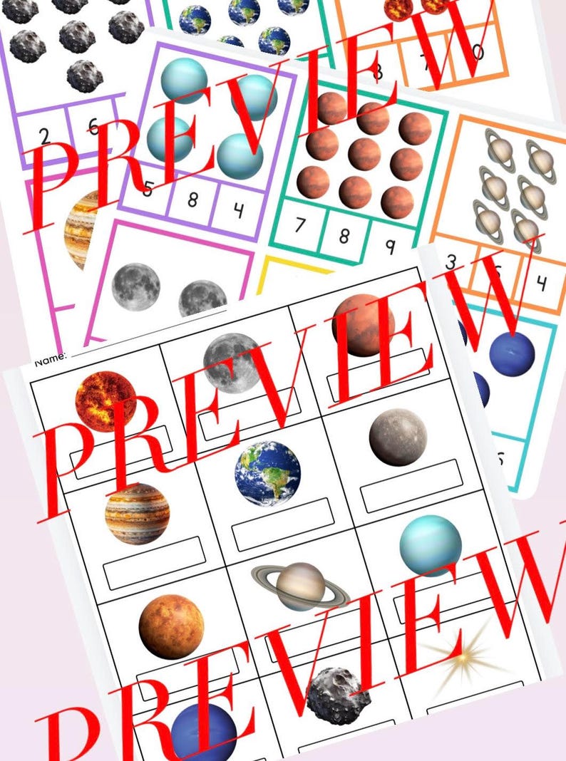 Solar System Labeling and Space Number Job Activity - Etsy