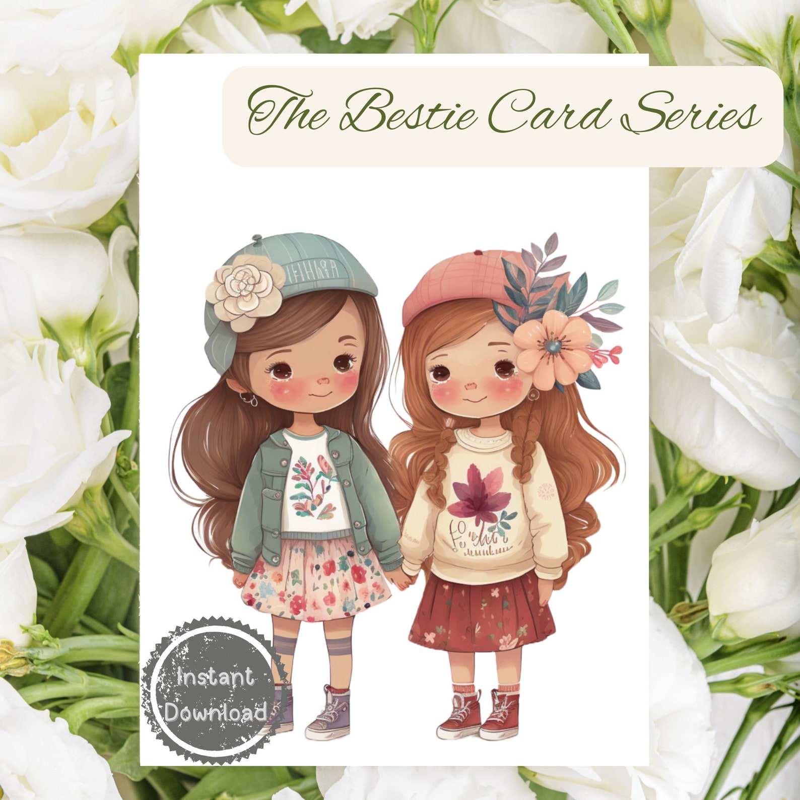 Printable BFF Greeting Cards for Your Best Friend Besties Collection - Etsy