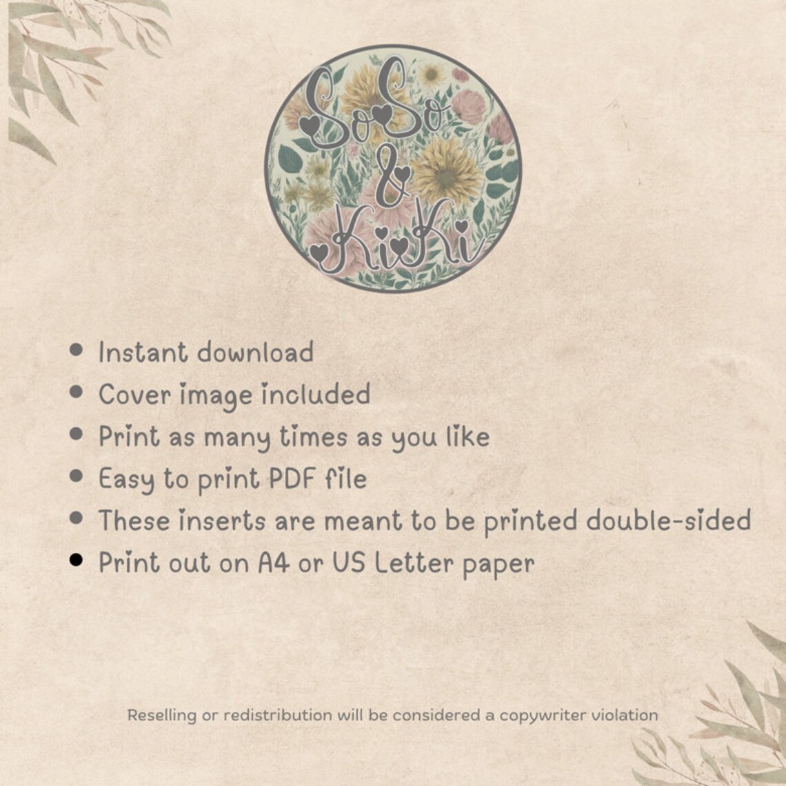 PRINTABLE Purple Flowers Selfcare Checklist Planner Inserts - Etsy