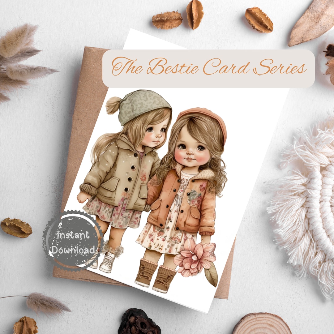 Printable BFF Greeting Cards for Your Best Friend Besties Collection - Etsy