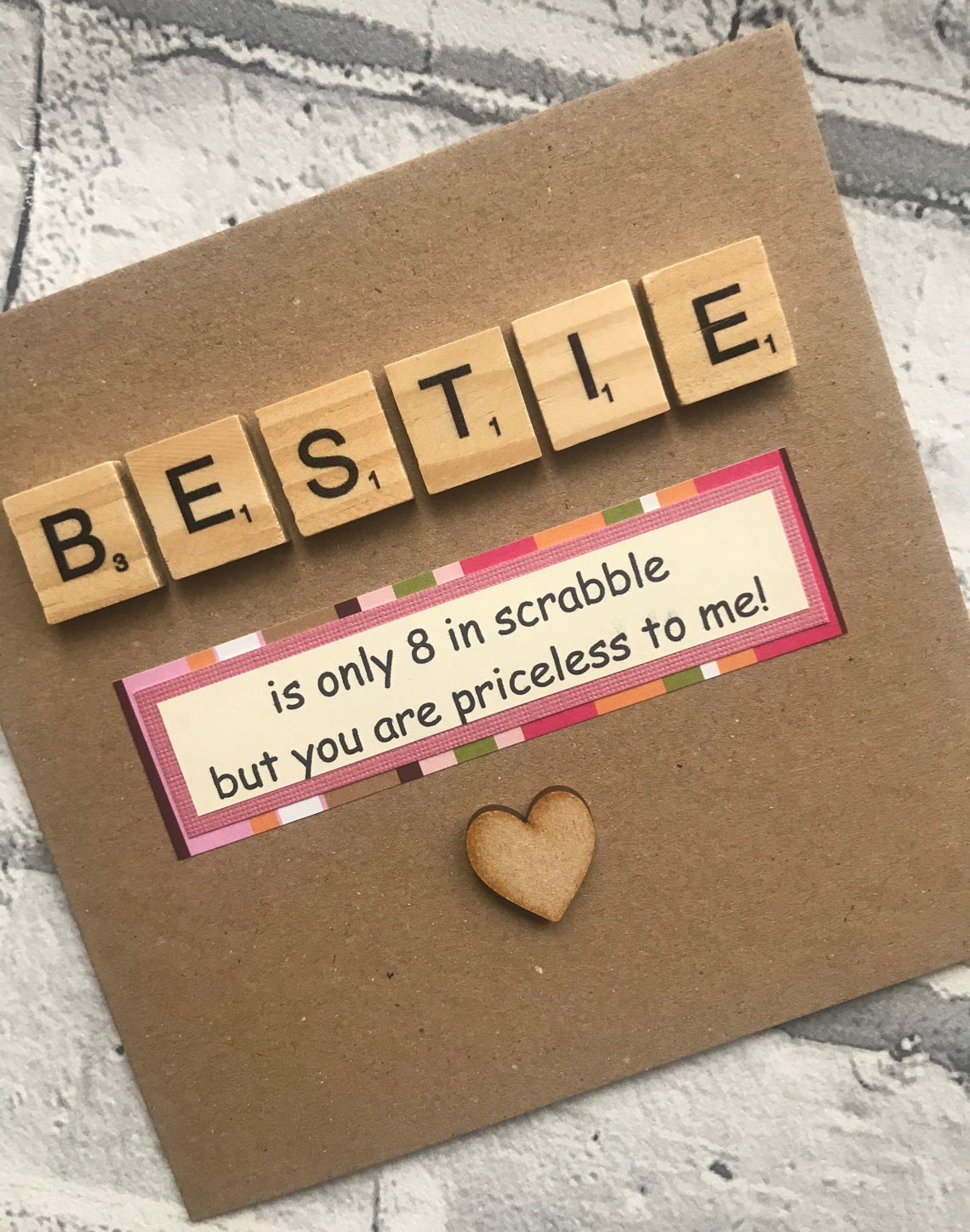 Personalised Handmade Bestie Card Best Friend Card Happy Etsy