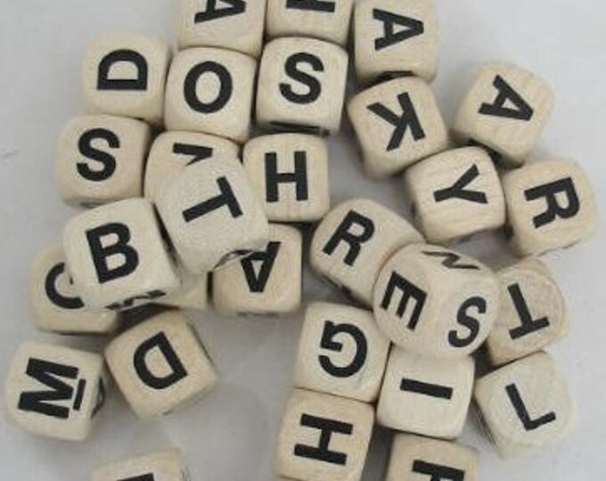 30 Boggle Wood Letter Cubes Mixed Media Altered Art - Etsy