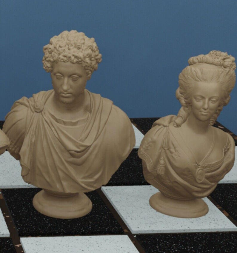 Denmark Museum Chess Set - Unpainted - Novelty Chess Set - Ready to ...