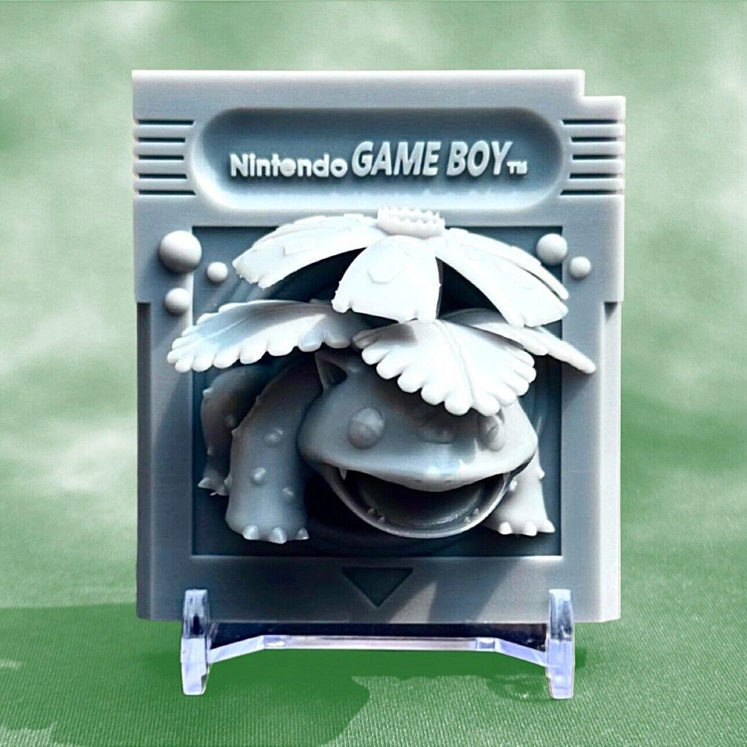 Pokémon Green Venusaur 3D Gameboy Cartridge - Pokémon Jumping Out of ...