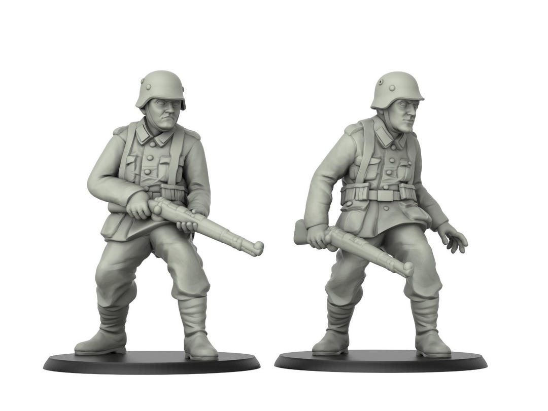 1/35 Scale WW2 German Soldiers X 2, Diorama UNPAINTED - Wargames ...