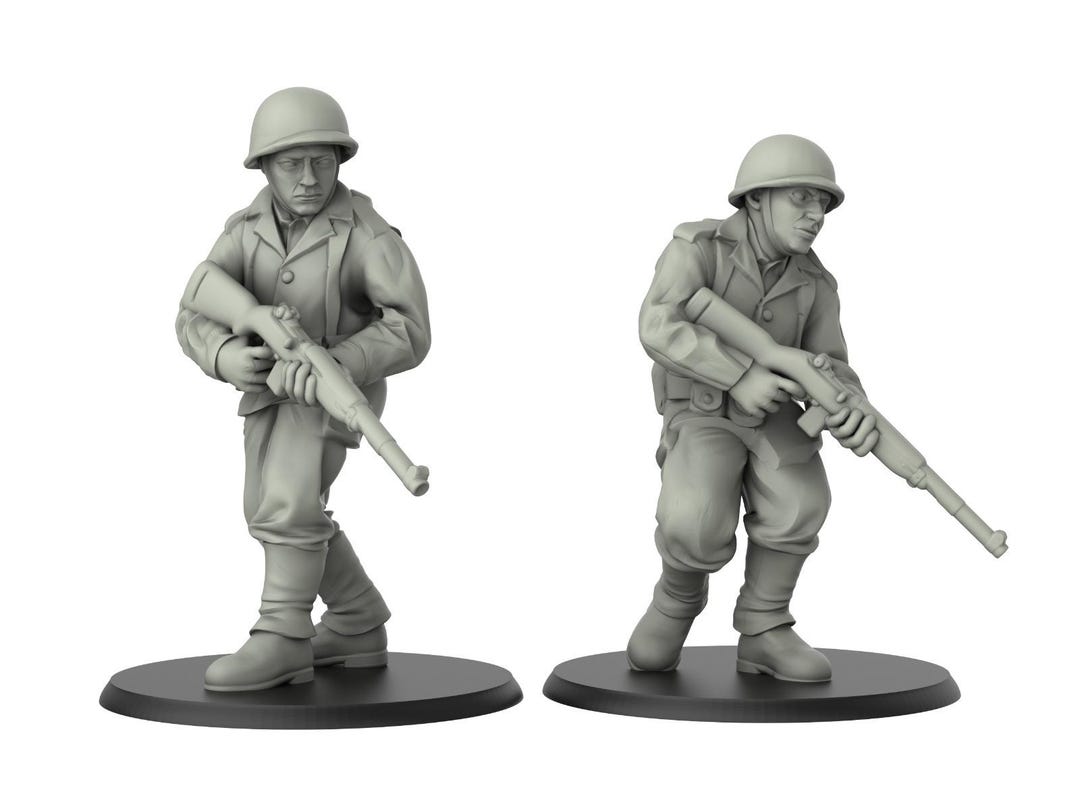 1/35 Scale WW2 American Soldiers X 2, Diorama UNPAINTED Wargames ...