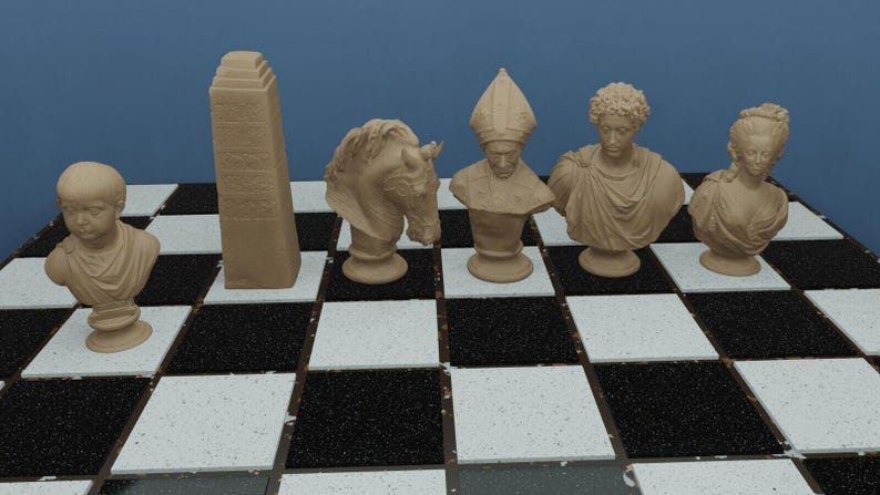 Denmark Museum Chess Set - Unpainted - Novelty Chess Set - Ready to ...