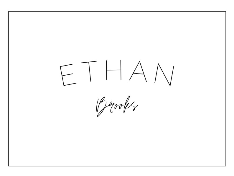 Personalized Clean Minimalist Border Name Poster, Name Sign ...