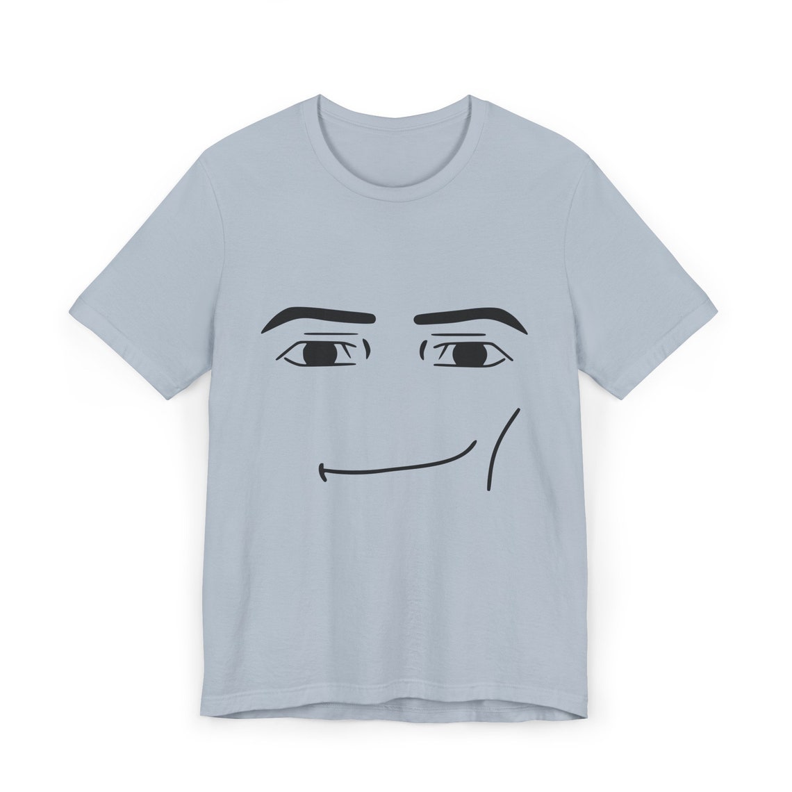 Roblox Face Meme T-shirt, Video Game Popular Meme Funny Adult Size S ...