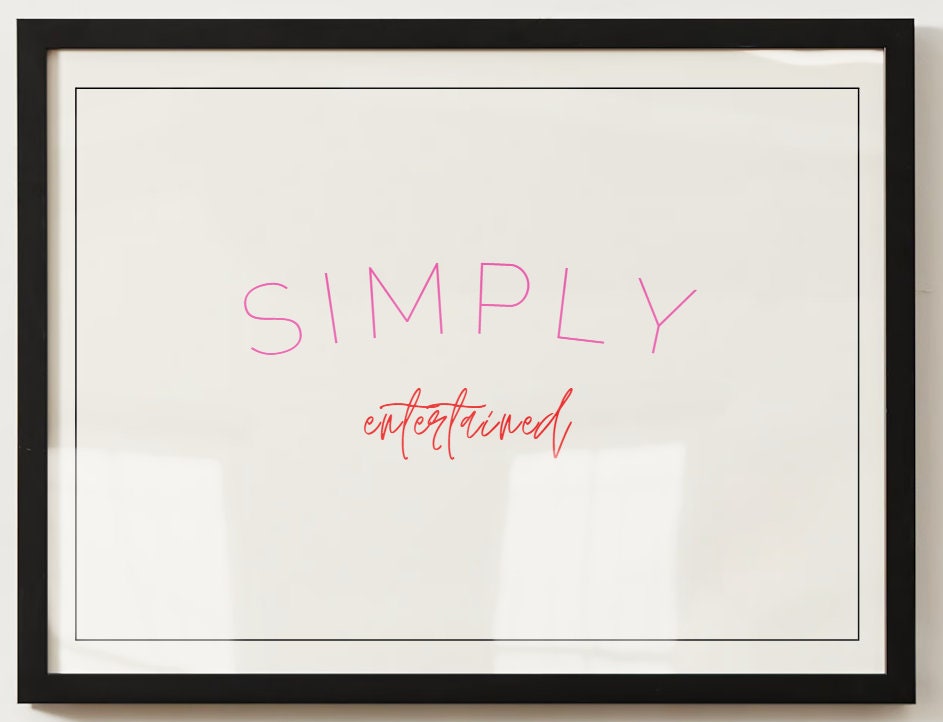 Personalized Clean Minimalist Border Name Poster, Name Sign ...