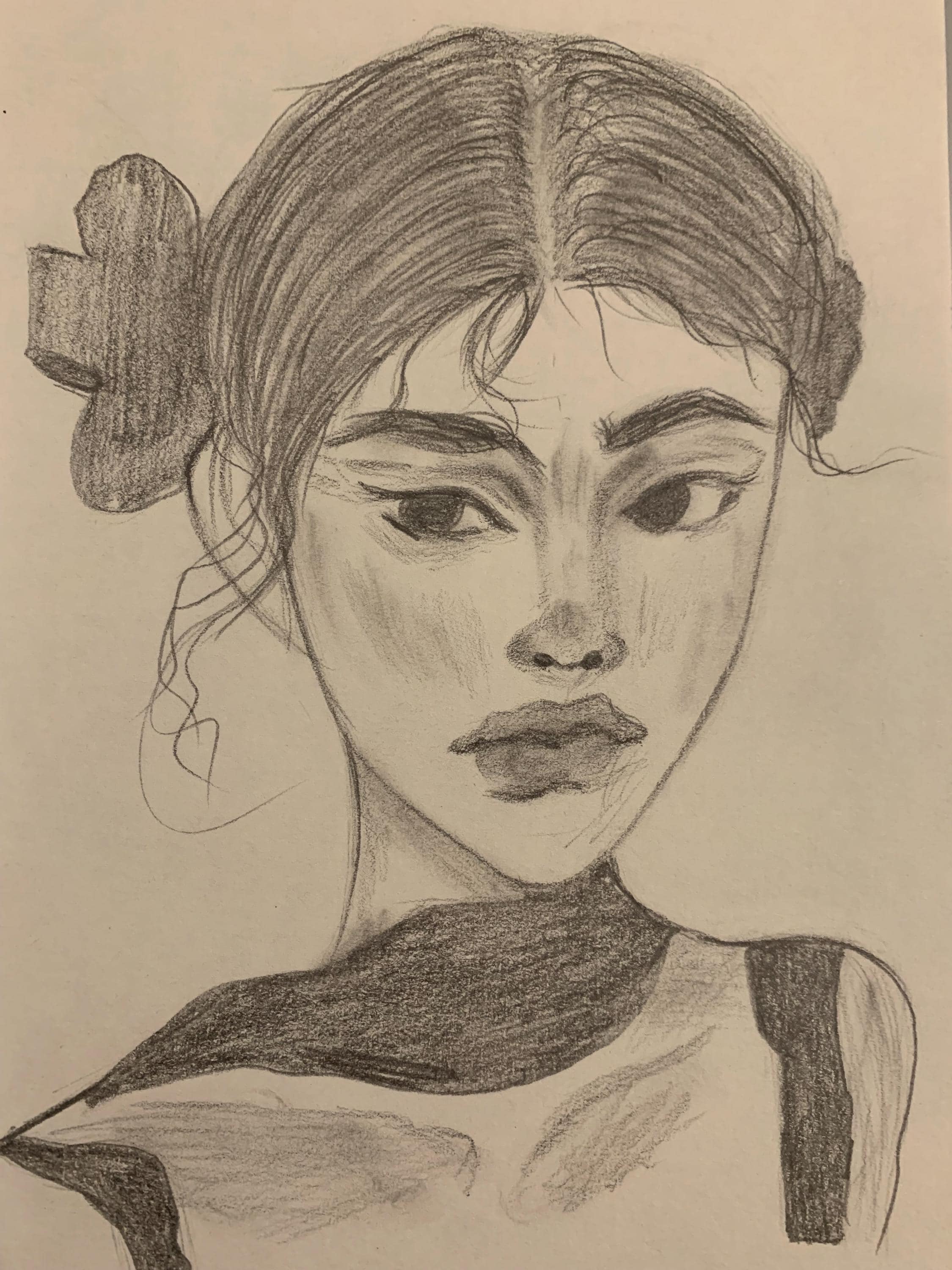 Beautiful Girl Original Pencil Drawing- Pencil Art - Etsy
