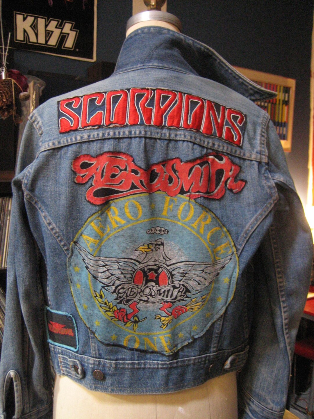 Vintage Denim Jacket 70's 80's Heavy Metal Rock N Roll Scorpions ...