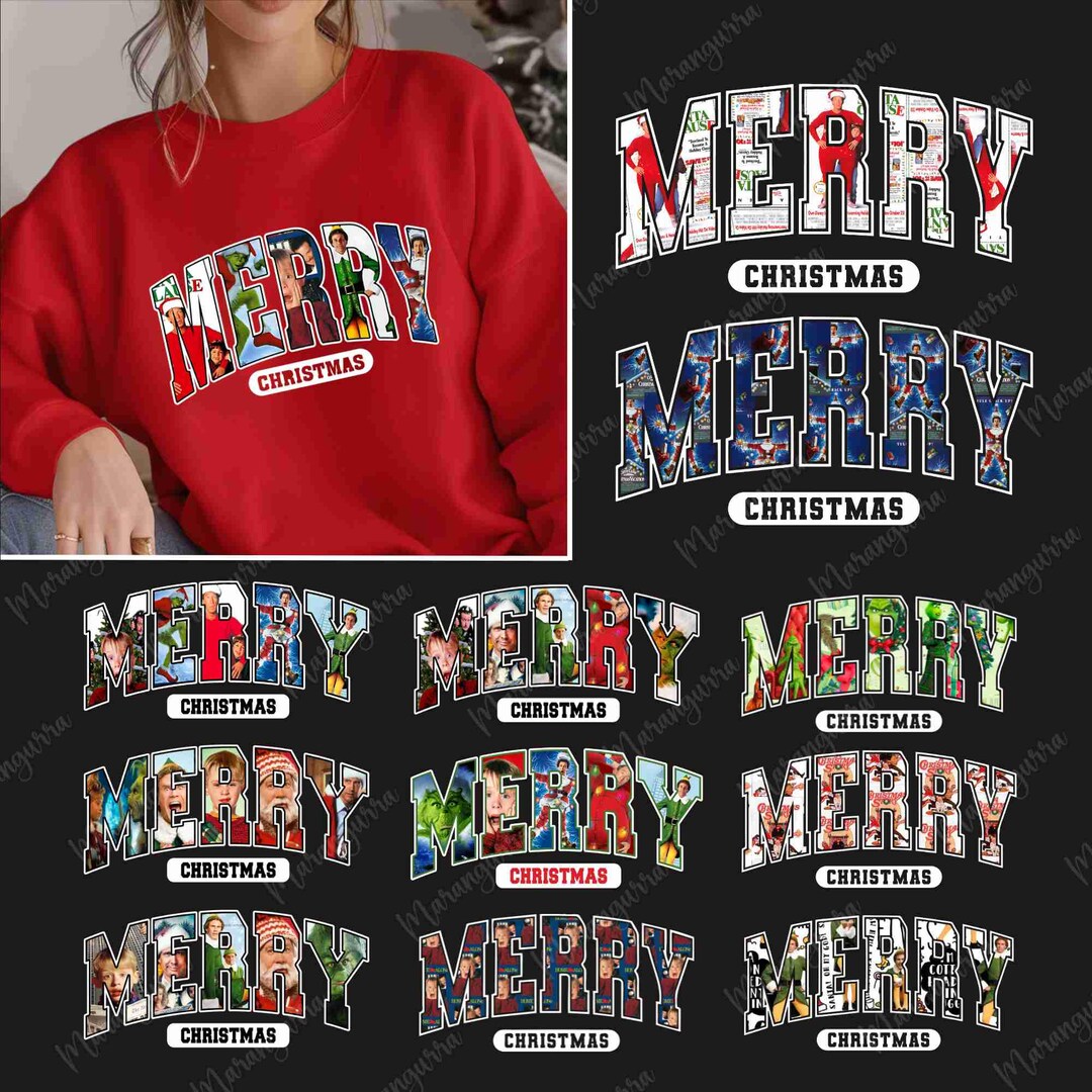 Merry Christmas Bundle Png, Christmas Movie Character Png, Merry ...