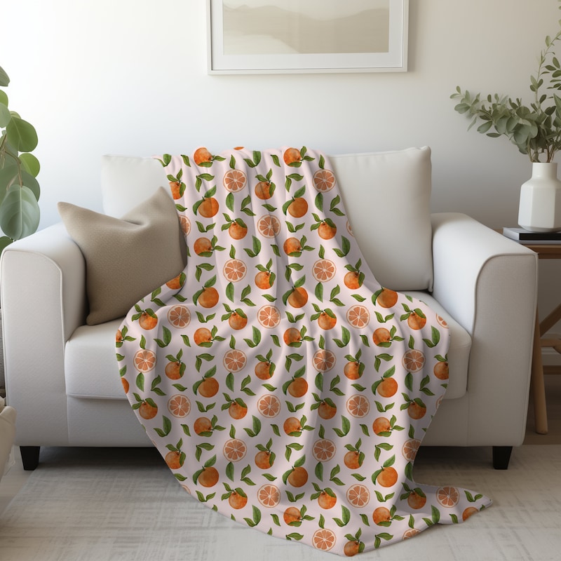 Orange Blanket - Etsy