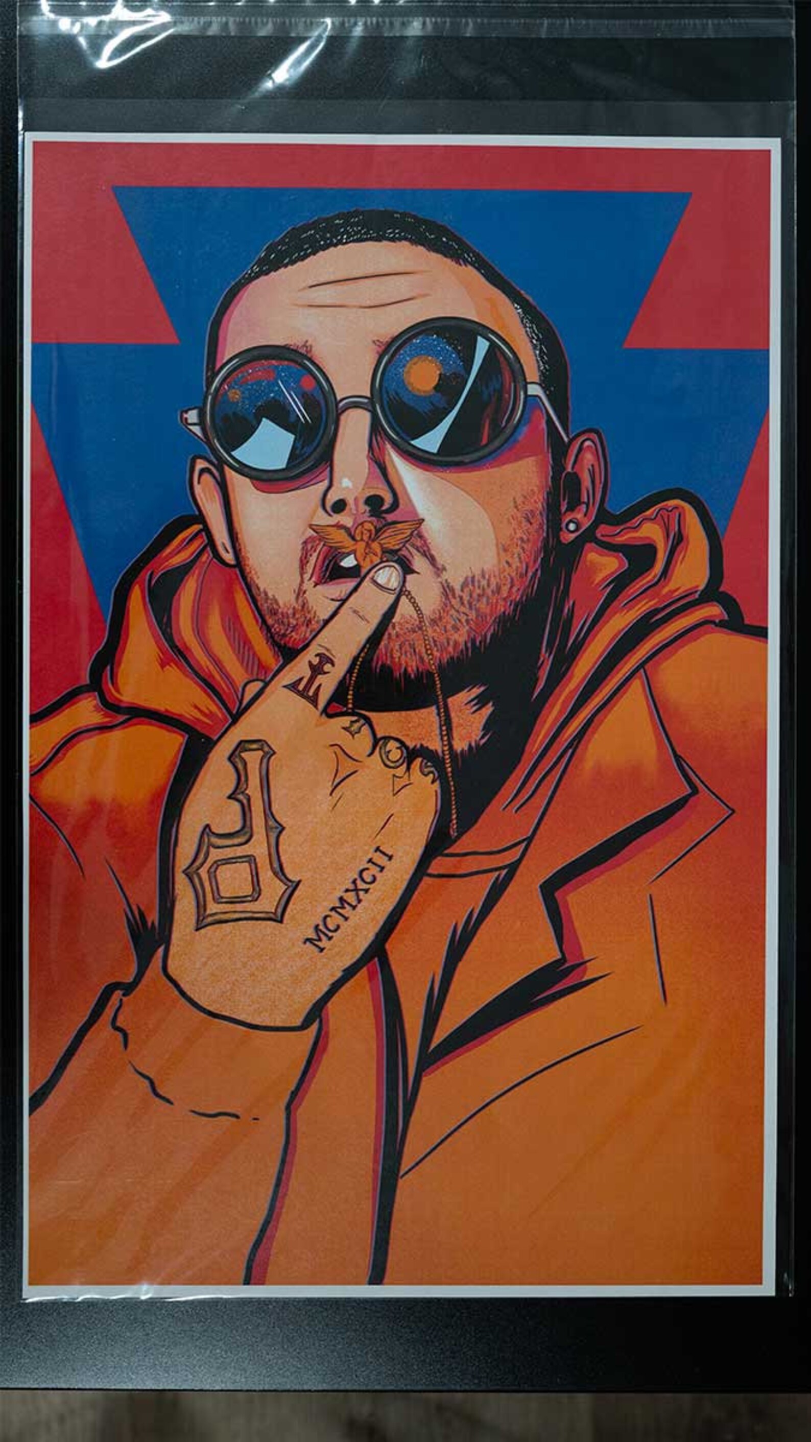 Mac Miller Illustrated Poster // Rap Icon // Neon Art Print // Hip-hop ...