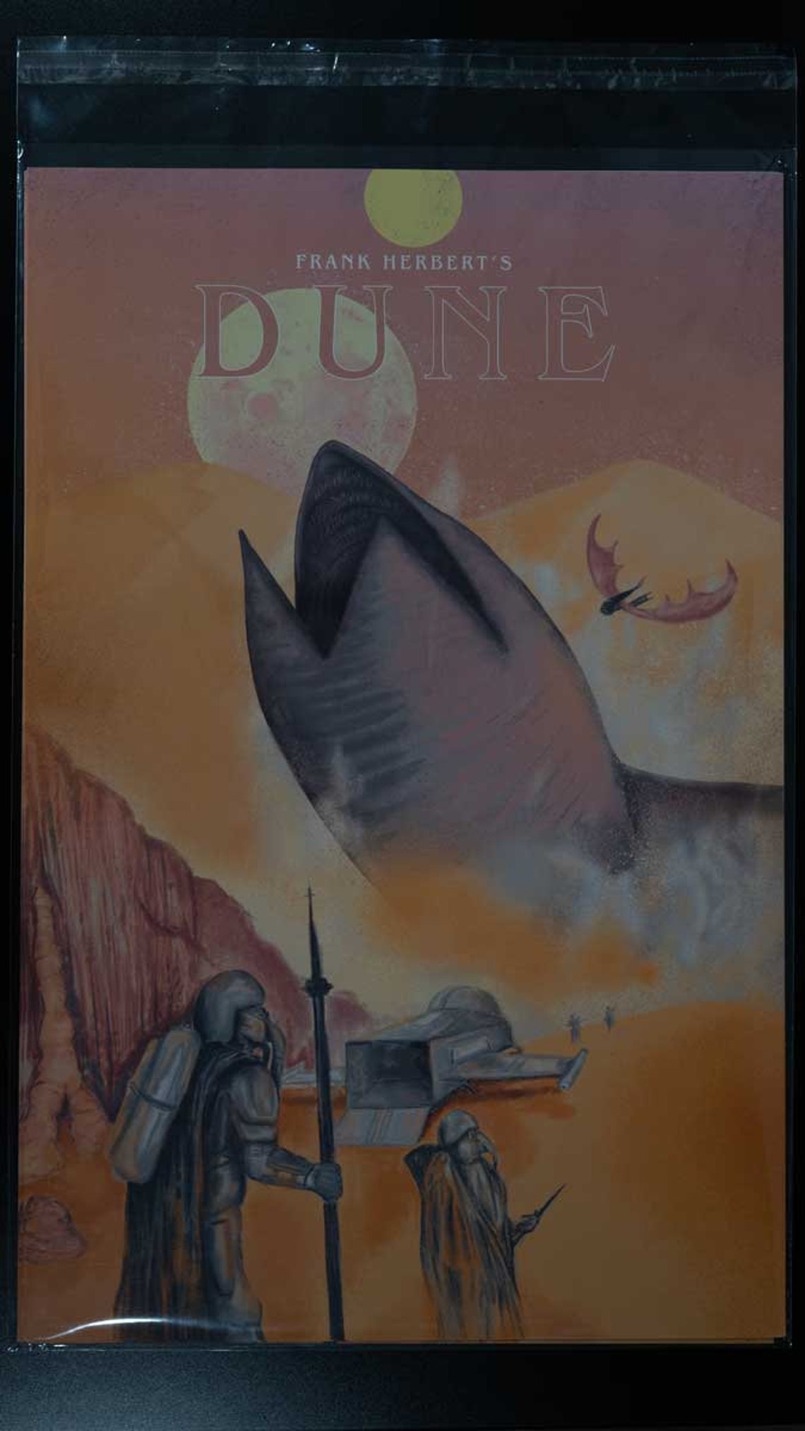 Dune Poster // Original Artwork // Sandworm Art Print // Frank Herbert ...