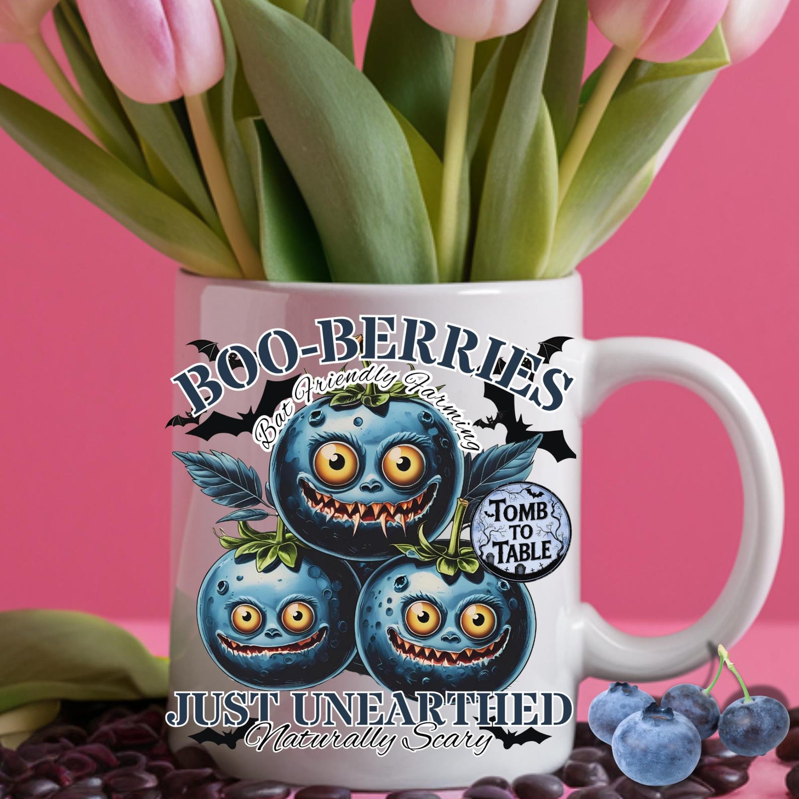 Funny Halloween Blueberry PNG – Boo Berry Horror Fruit Clipart, Creepy ...