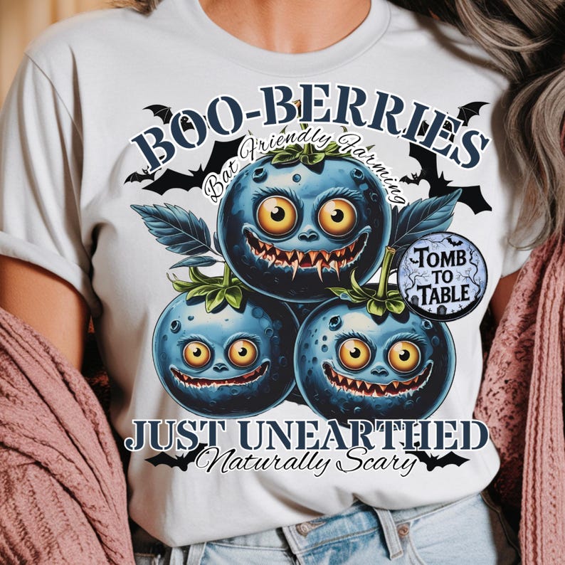 Funny Halloween Blueberry PNG – Boo Berry Horror Fruit Clipart, Creepy ...