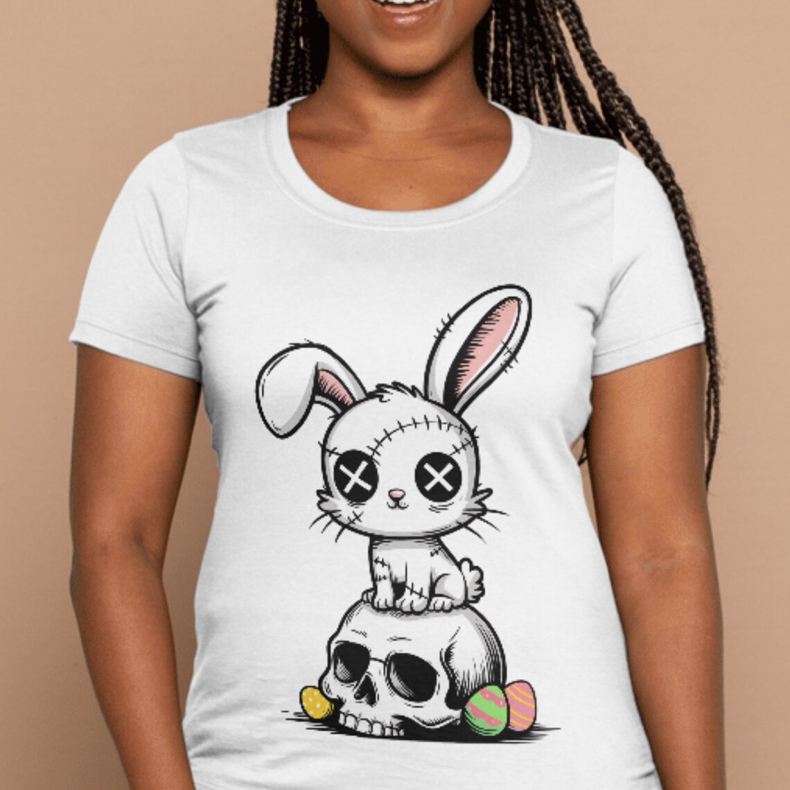 Goth Easter Bunny Clipart | Creepy Cute Rabbit PNG | Skulls & Spooky ...