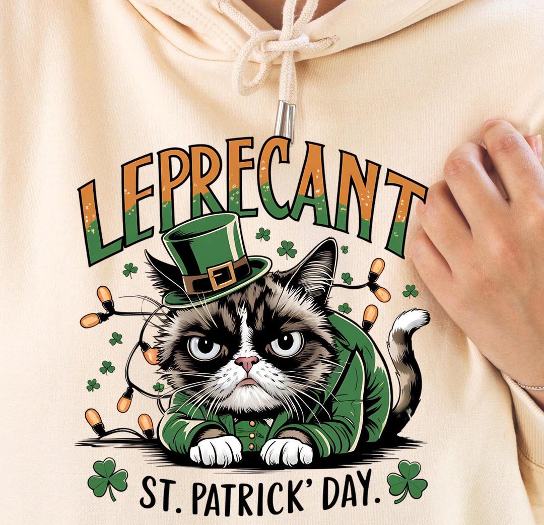 Grumpy Cat St Patrick's Day PNG Clipart, Funny Leprecant Paddy's Day ...