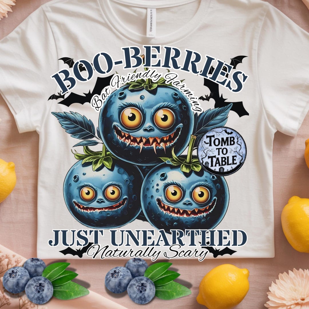 Funny Halloween Blueberry PNG – Boo Berry Horror Fruit Clipart, Creepy ...