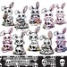 Goth Easter Bunny Clipart | Creepy Cute Rabbit PNG | Skulls & Spooky ...