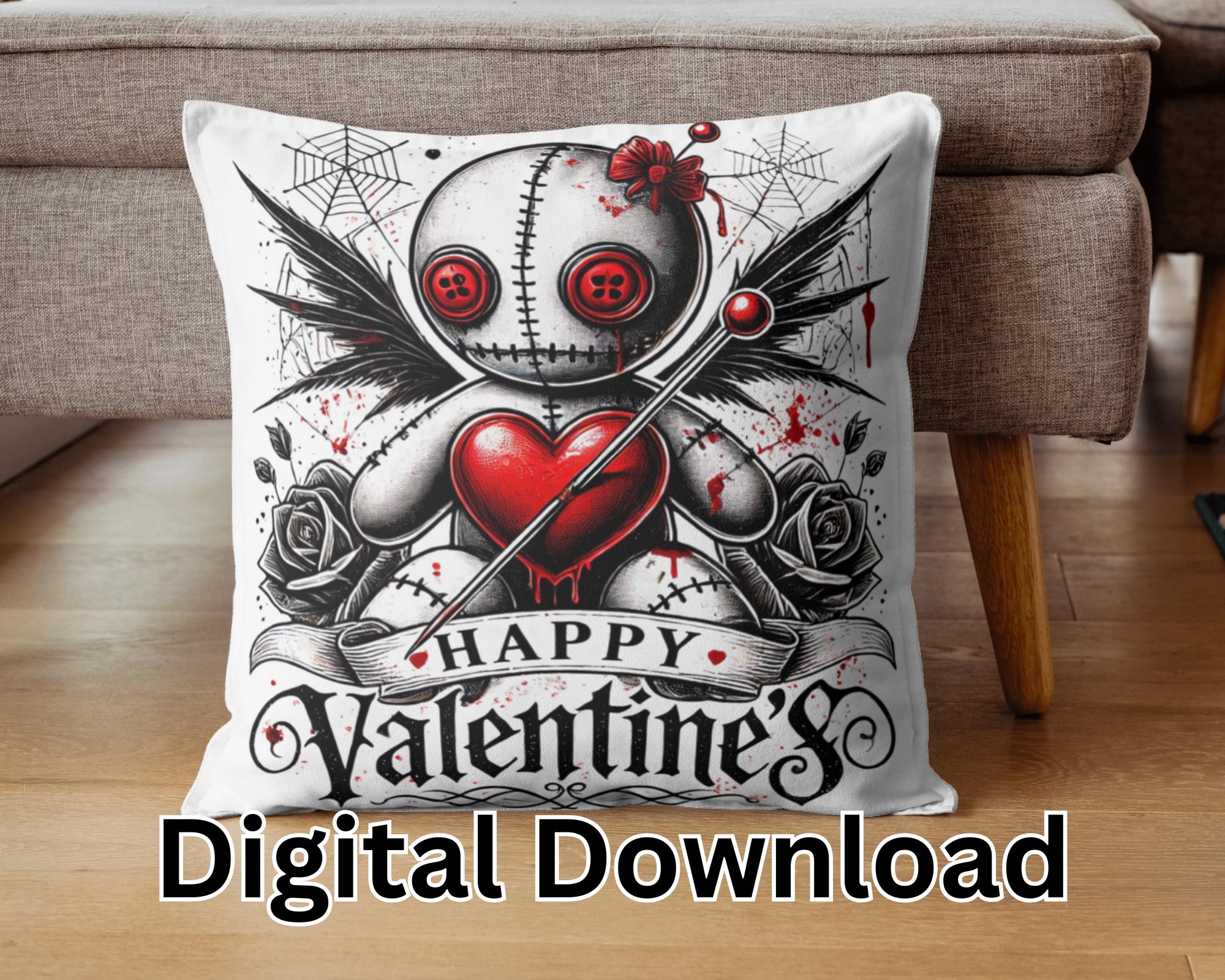 Anti Valentine Voodoo Doll PNG Digital Download, Snarky Goth Valentines ...