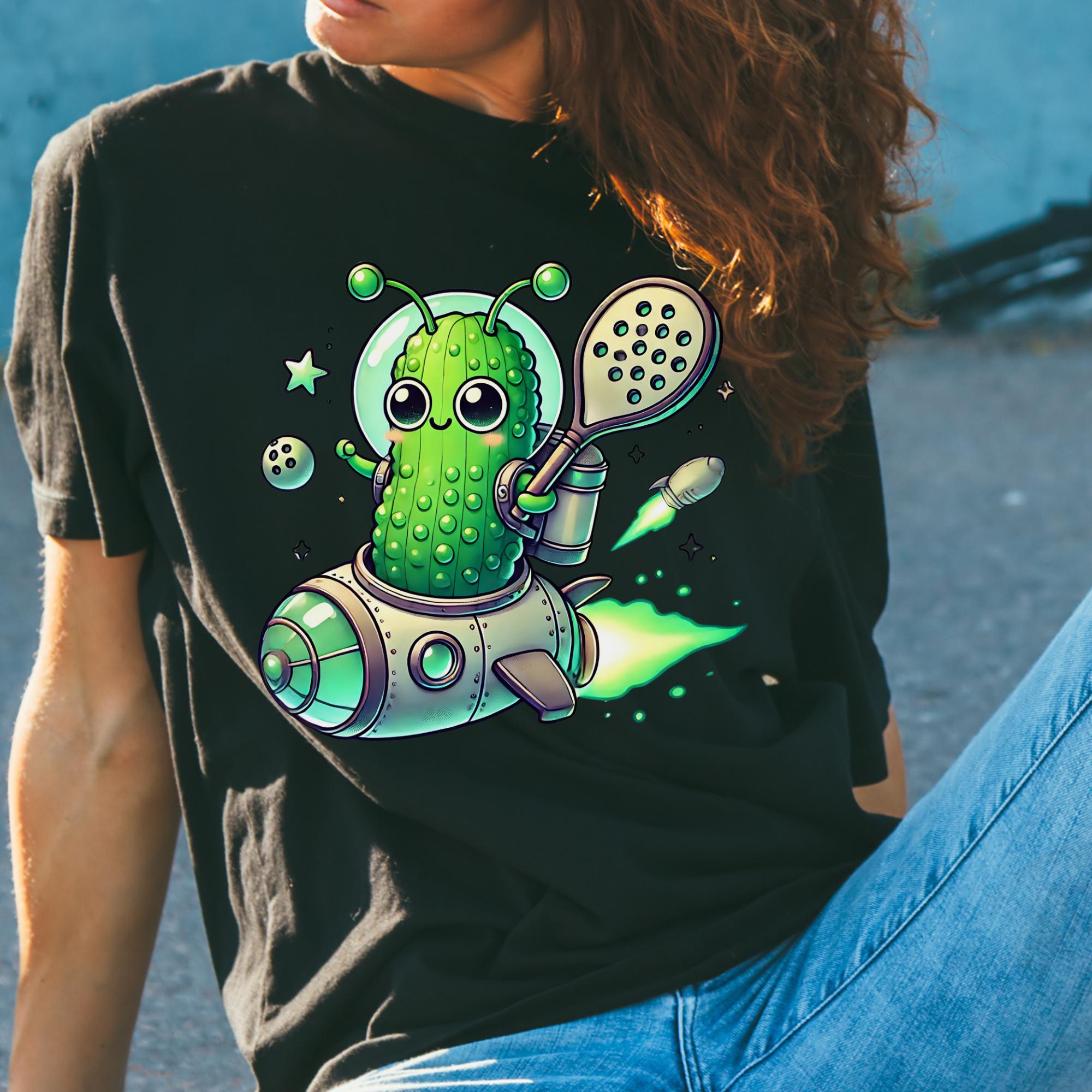 Alien Pickleball Clipart Set, Pickle Ballin' 5 PNG Designs Cute Pickle ...