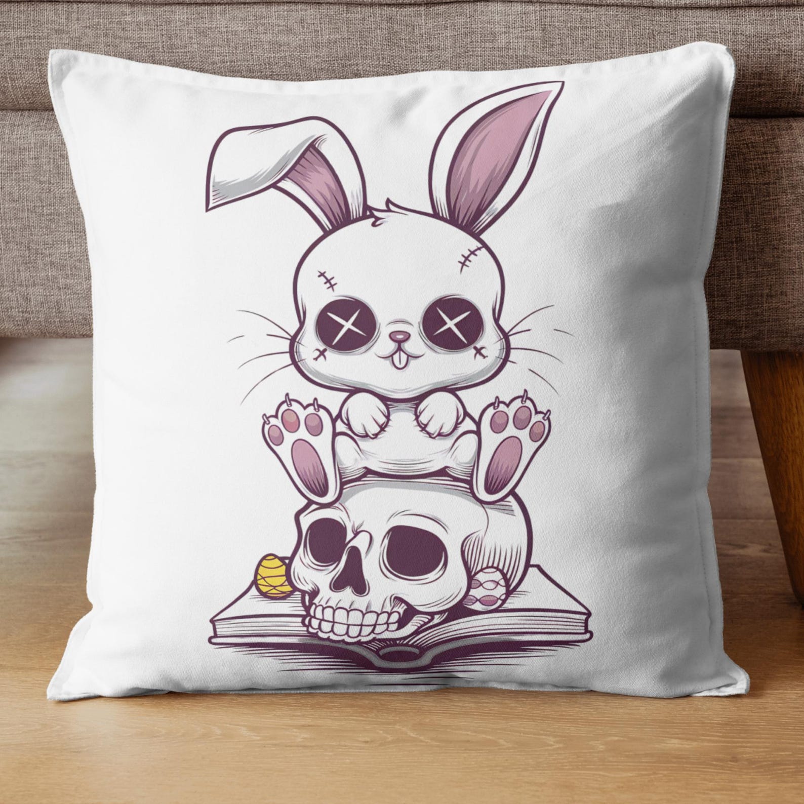 Goth Easter Bunny Clipart | Creepy Cute Rabbit PNG | Skulls & Spooky ...